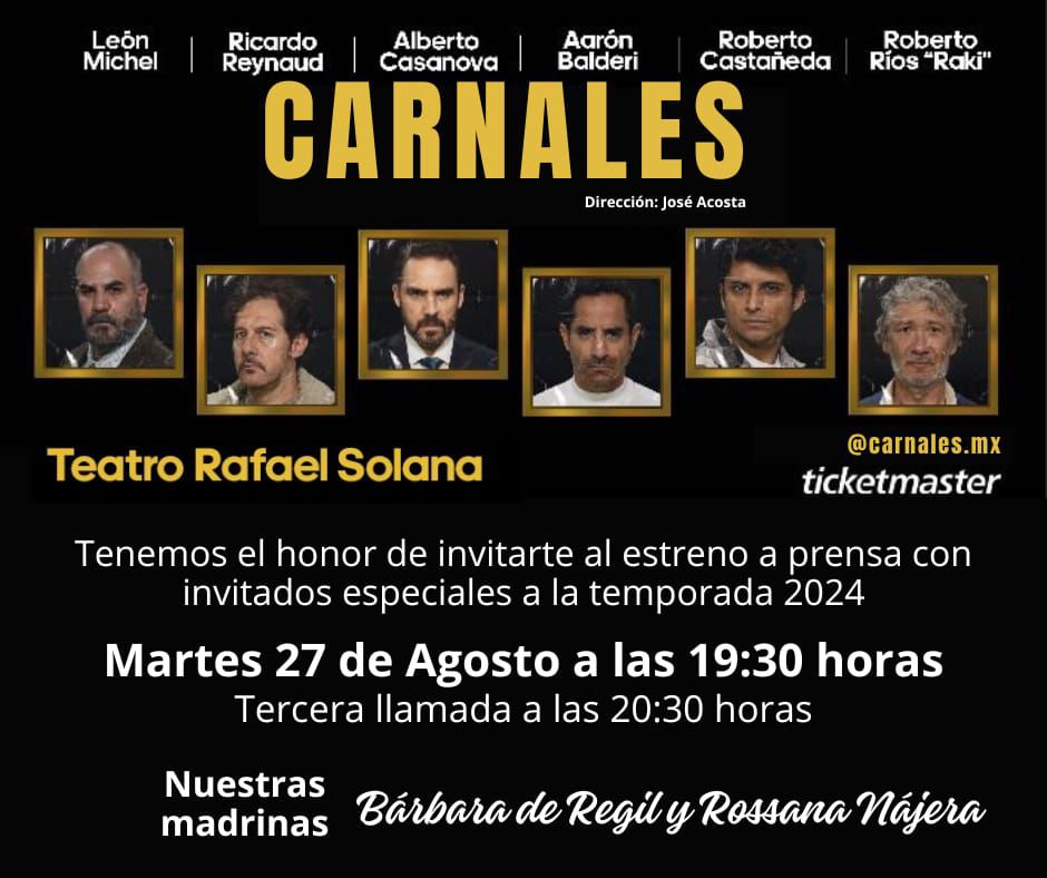 Gran estreno de "Carnales" en el Teatro Rafael Solana - México Informa